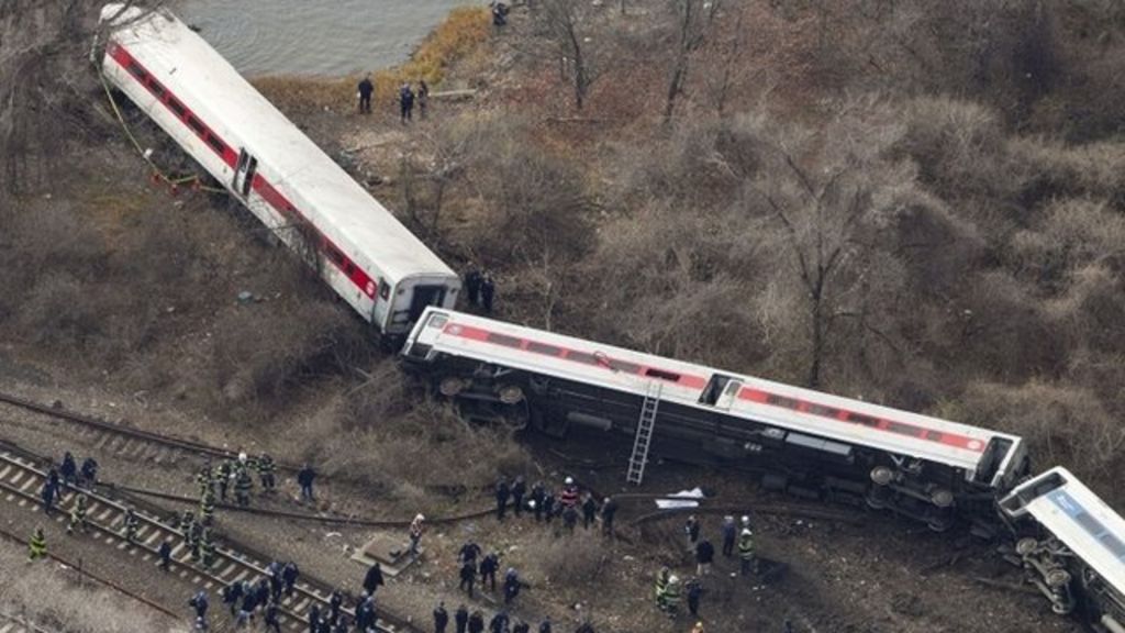 New York train crash: Injured have 'wounds full of dirt' - BBC News