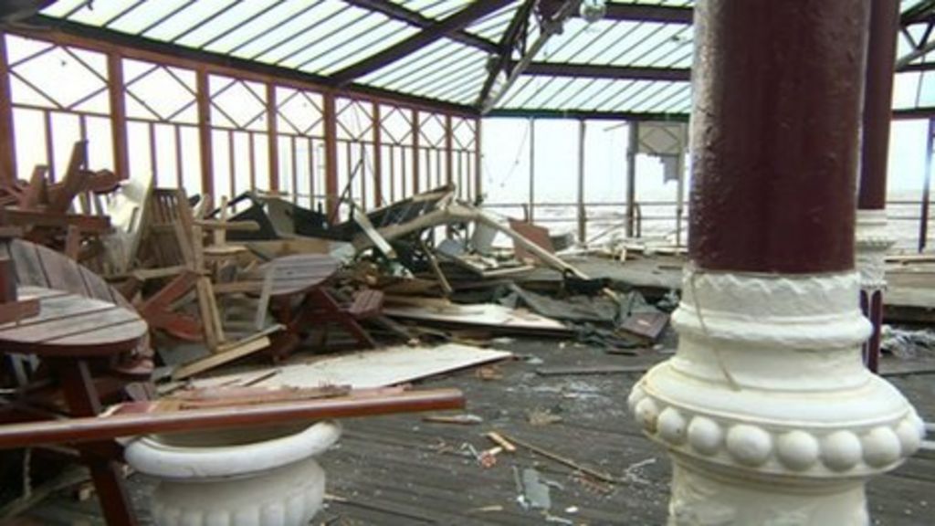 Blackpool North Pier to reopen after £1m storm damage repairs - BBC News