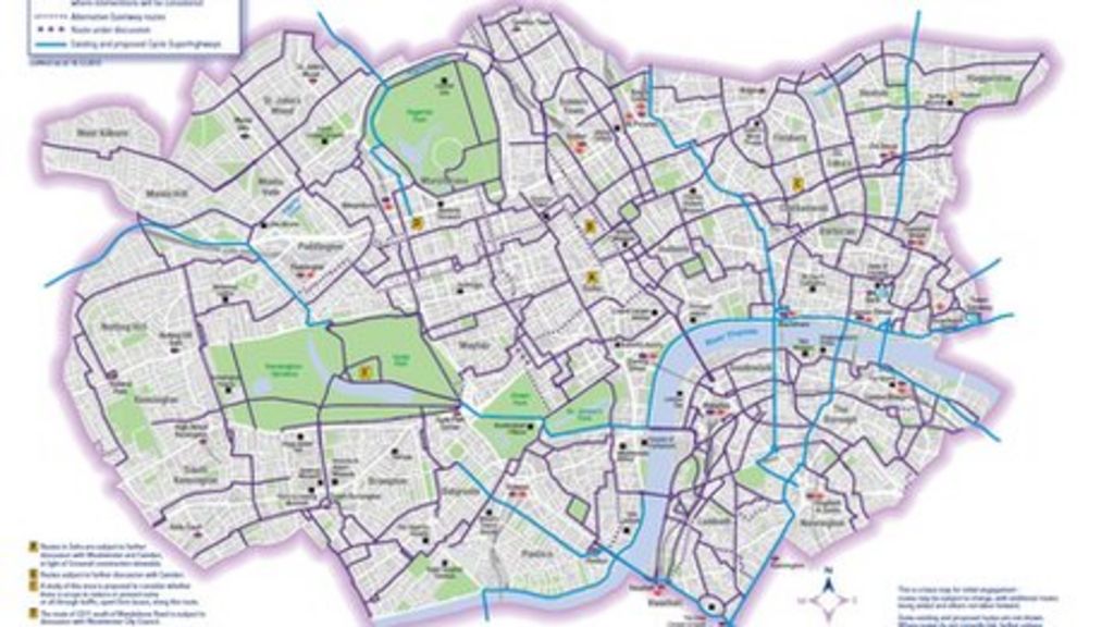 London cycle network map published - BBC News