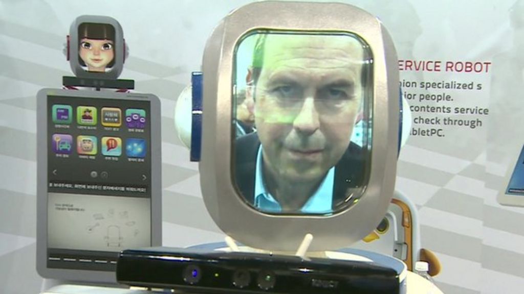 CES 2014: Robot ushers and therapeutic seals - BBC News