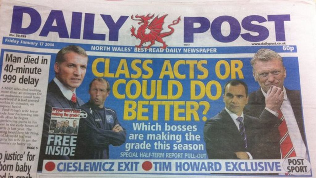 Daily Post newspaper stops sales outside north Wales - BBC News