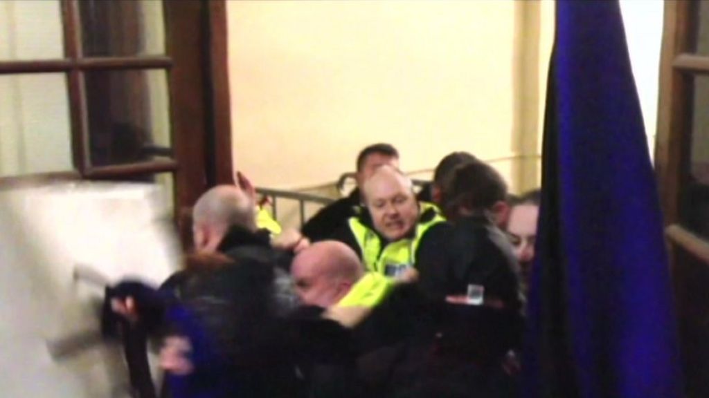 Arrests after University of Birmingham protest - BBC News