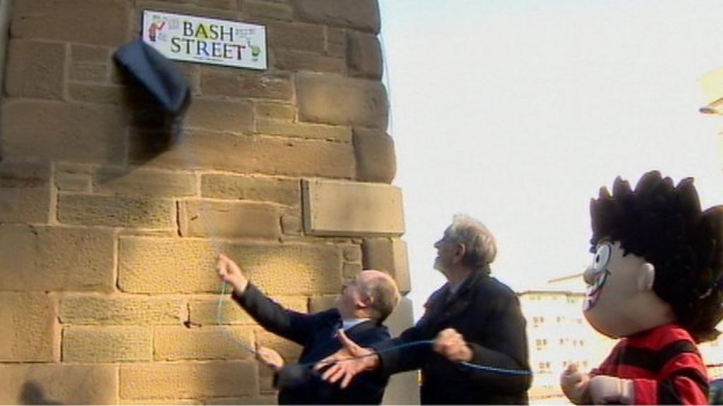 Real Bash Street unveiled in honour of Beano kids - BBC News