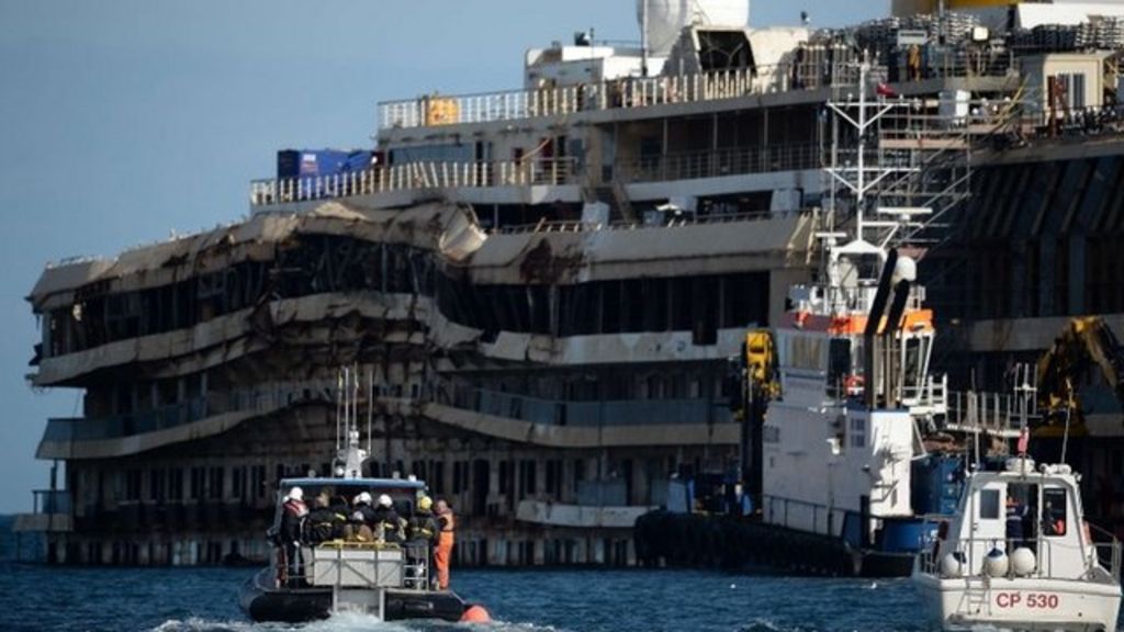 Costa Concordia's Captain Schettino returns to ship - BBC News