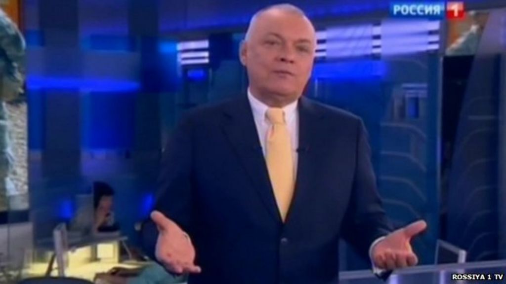 Russian TV anchor Dmitry Kiselev scolds US over Ukraine - BBC News