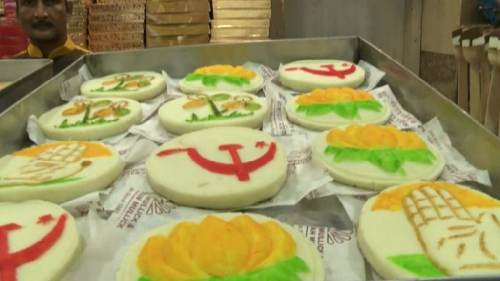Calcutta sweet shops celebrate election fever - BBC News