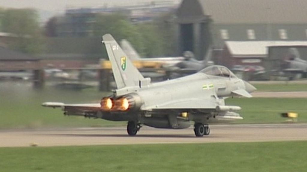 RAF Typhoons take off for Lithuania - BBC News