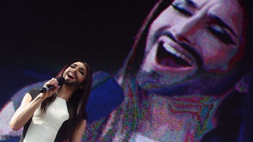 Conchita Wurst, Eurovision winner, in Austria concert - BBC News