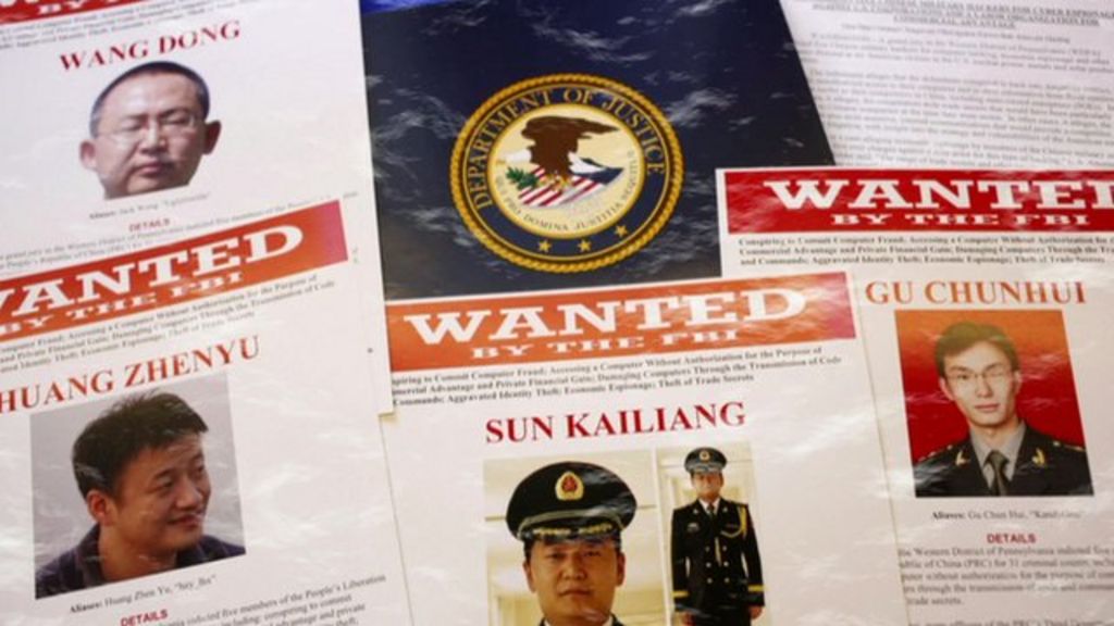 Chinese army officers charged with spying by US - BBC News