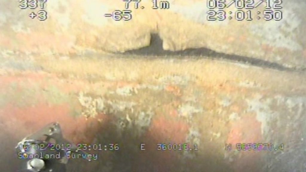 Underwater images of sunken Russian ship MV Swanland - BBC News