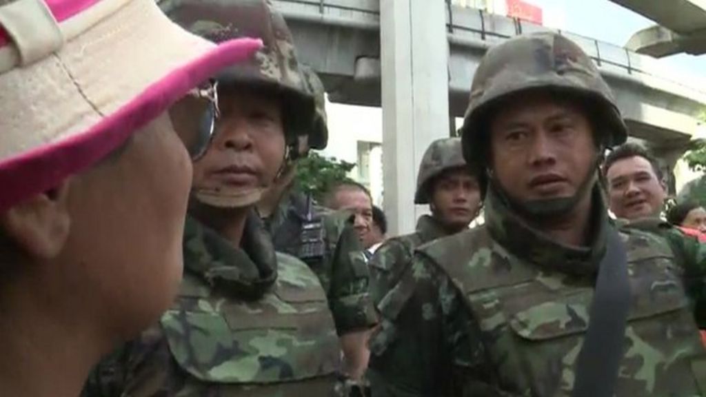 Thailand coup: On the ground with protesters - BBC News