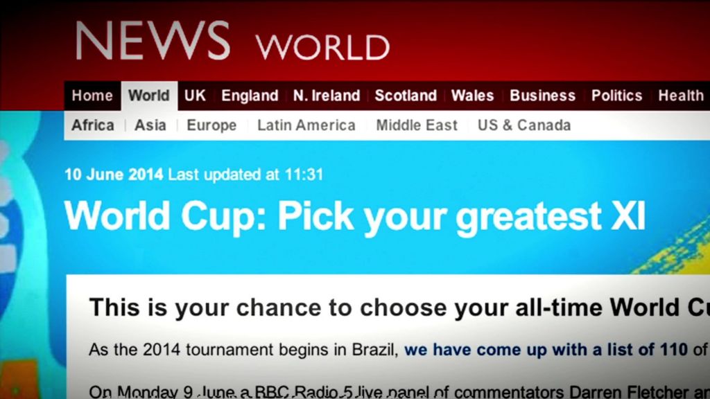Choose your World Cup dream team - BBC News