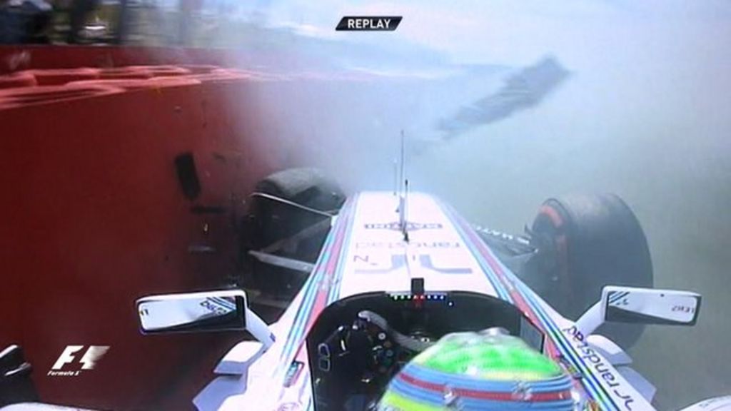 British Grand Prix: Felipe Massa suffers big crash in practice - BBC Sport