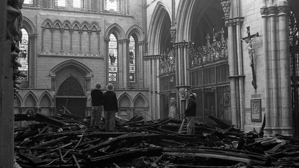 Remembering the York Minster fire 30 years on - BBC News