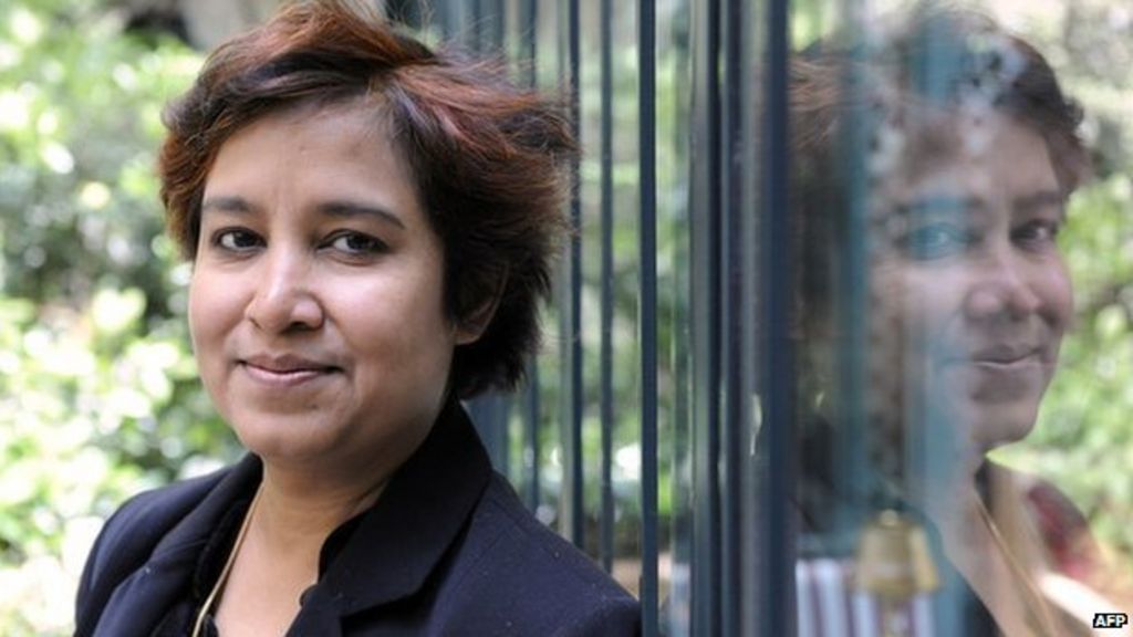 Taslima Nasreen: Blogger flees to US after death threats - BBC News