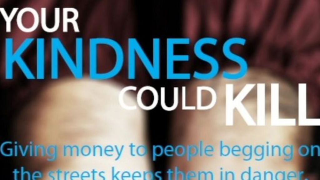 Poster campaign aims to reduce begging in Bournemouth - BBC News