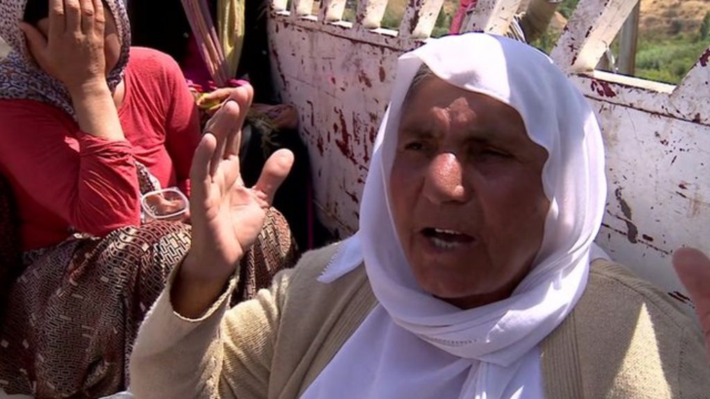 Mount Sinjar survivors sheltering in derelict buildings - BBC News