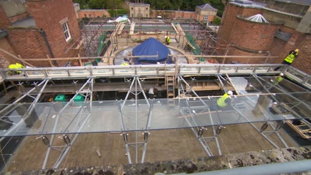 Glass roof to protect John Nash design at Attingham Park - BBC News