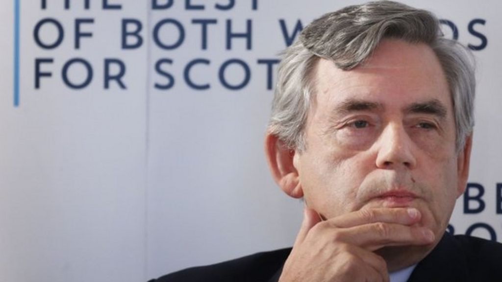 Live: Gordon Brown speaks about Scottish referendum - BBC News