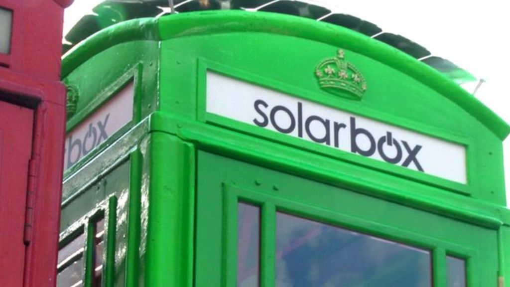 Phone boxes turn green to charge mobiles - BBC News