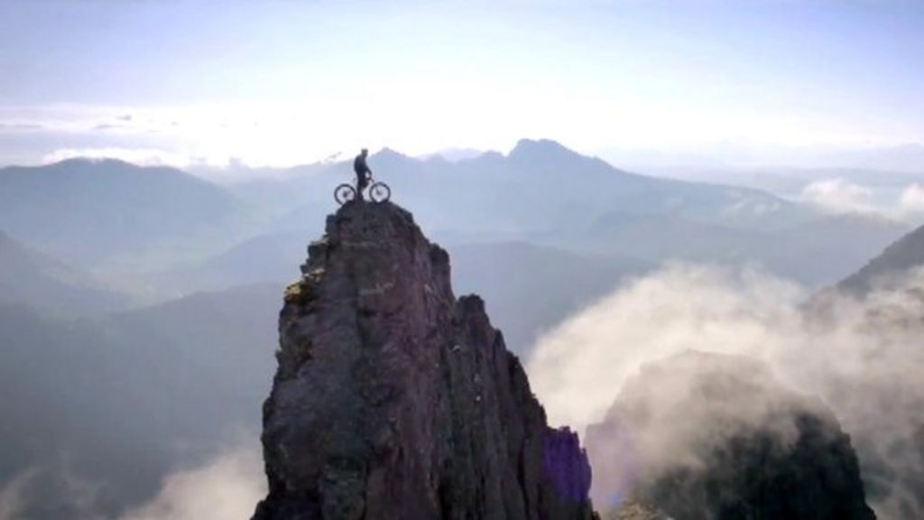 Danny MacAskill performs stunts on Skye's Cuillin Ridge - BBC News