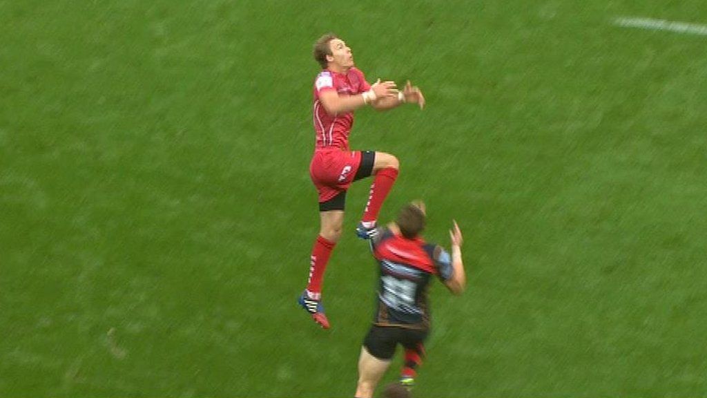Pro12: Watch rugby stars collide in the air - BBC Sport
