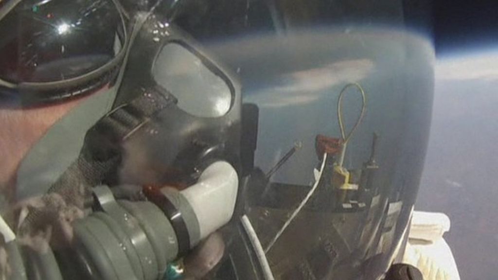 Skydive from edge of space beats world record - BBC News
