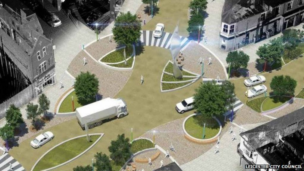 Leicester Golden Mile shared space proposal - BBC News