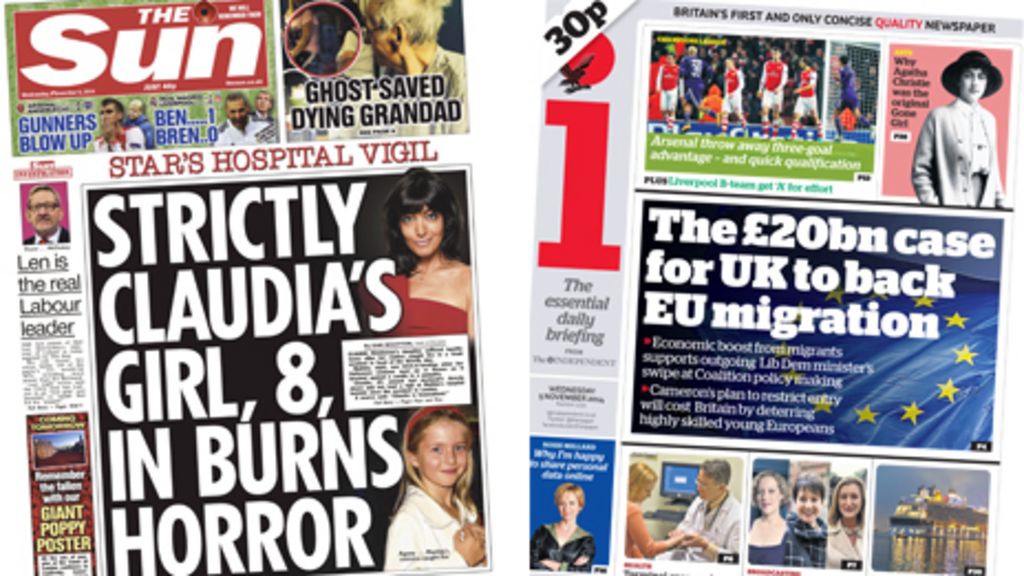 Newspaper headlines: Migrant study, Claudia Winkleman daughter's ...