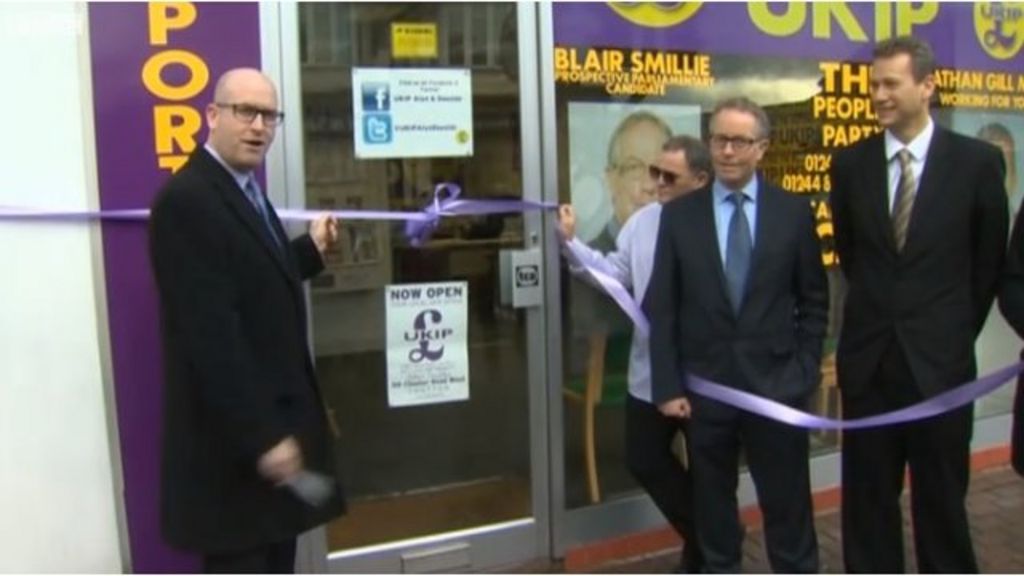 UKIP officially opens office at Shotton, Flintshire - BBC News