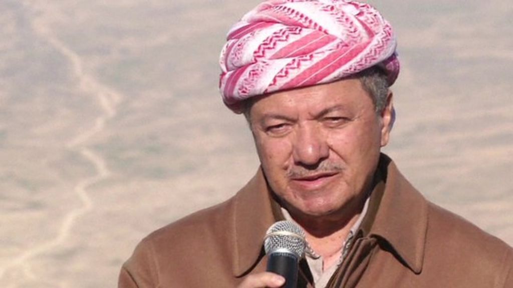Iraq's Barzani praises Peshmerga forces on Mount Sinjar - BBC News