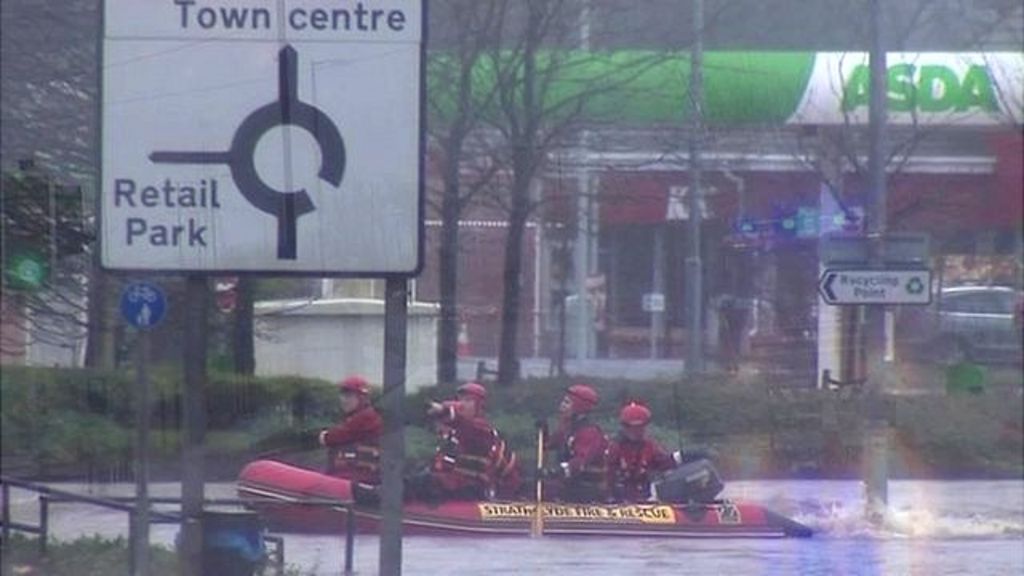 Dozens rescued from flooded Asda store in Kilmarnock - BBC News
