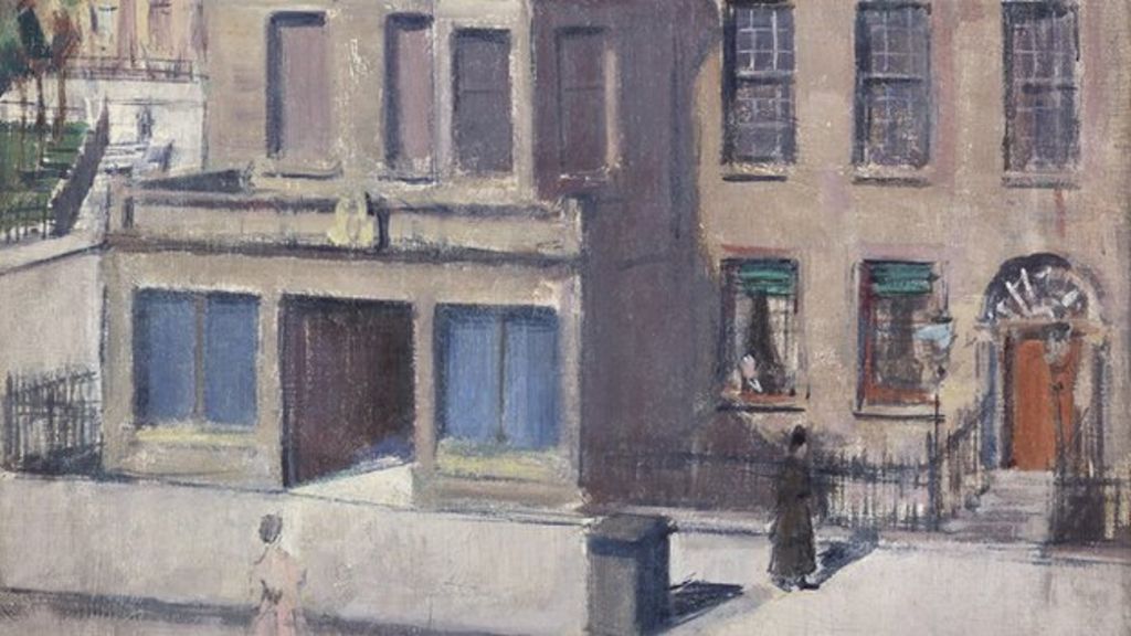 Lost work by Scottish colourist Cadell found on back of painting - BBC News
