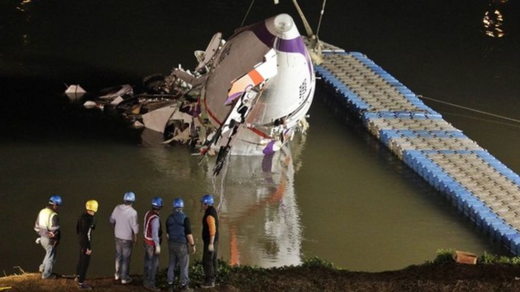 Footage shows TransAsia Airway plane crash in Taipei - BBC News