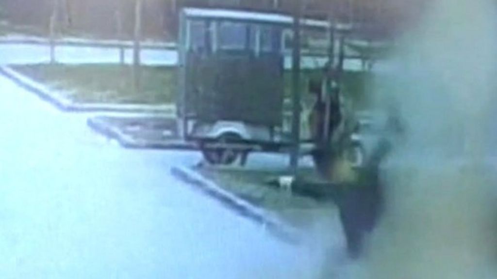 Manhole explosion caused by fireworks blows boy into air - BBC News