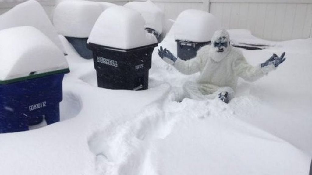 10 weird things Americans are doing in the snow - BBC News