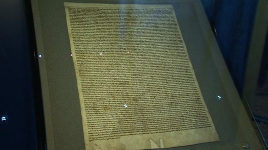 Best-preserved Magna Carta goes on show at Salisbury Cathedral - BBC News