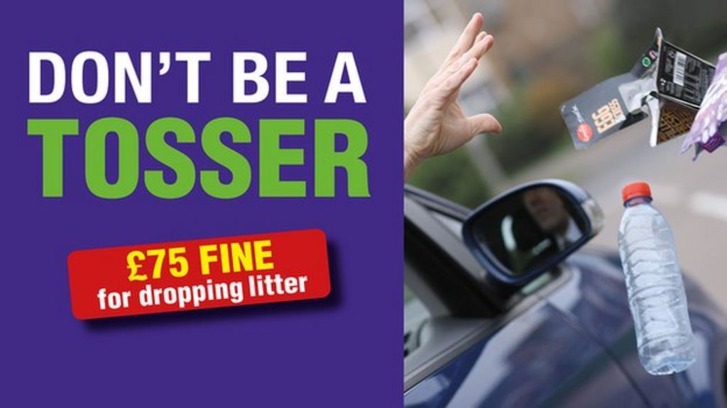 Don't be a Tosser campaign starts in Northamptonshire - BBC News