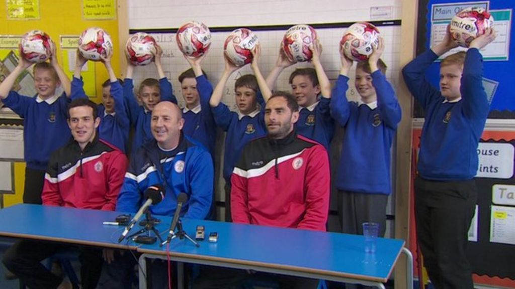 Wembley-bound Huncoat school puts Accrington Stanley on the spot - BBC News