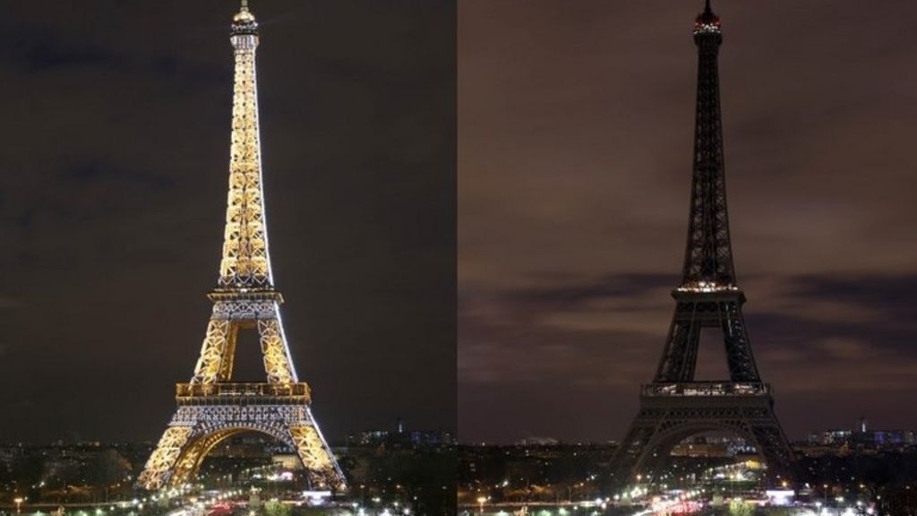 Global landmarks switch off the lights for Earth Hour - BBC News