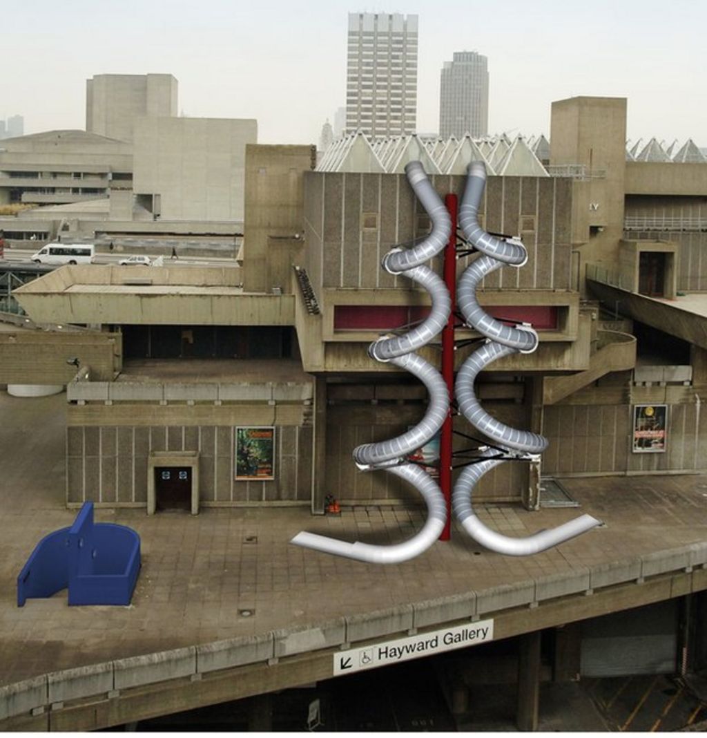 Carsten Holler's giant slides return to London - BBC News