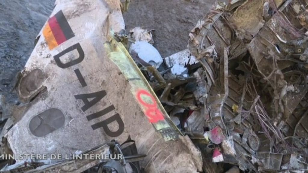Latest pictures from Alps plane crash site released - BBC News