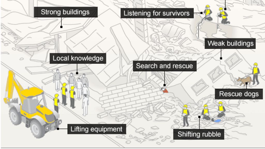 Nepal earthquake: How does the search and rescue operation work? - BBC News