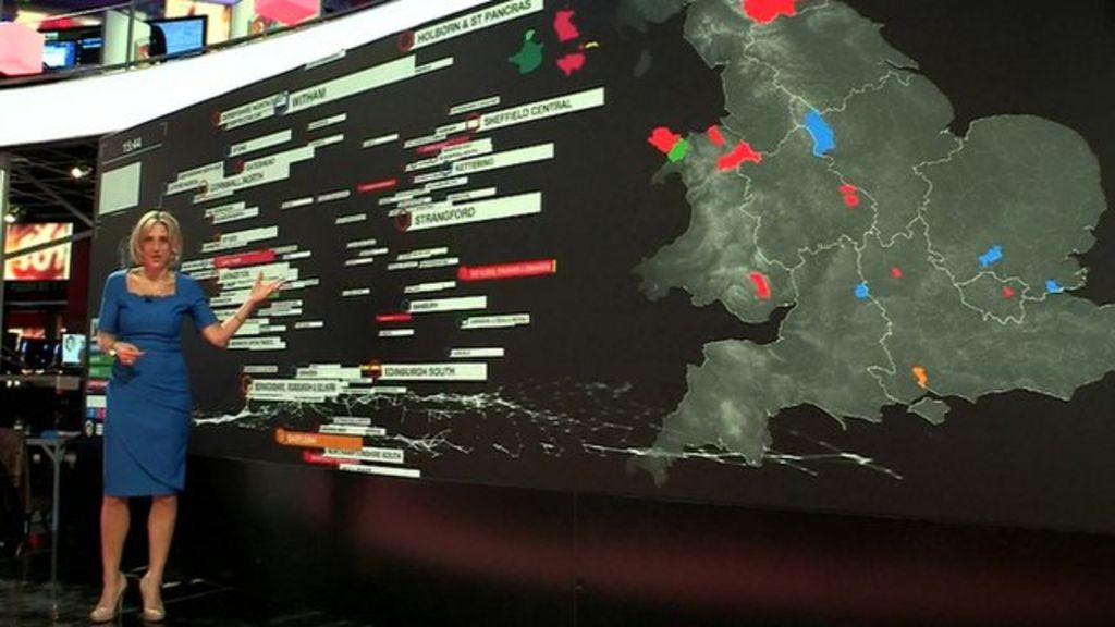 BBC election studio big screen - BBC News