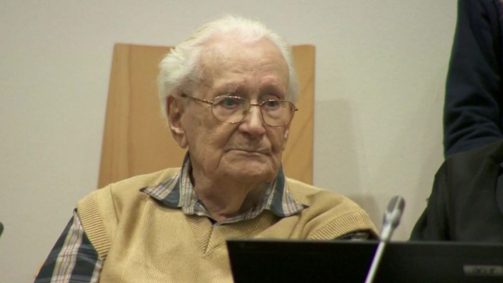 Nazi guard Oskar Groening in court for survivor testimony - BBC News