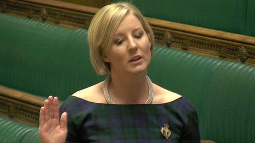 SNP MP Hannah Bardell takes oath for second time - BBC News