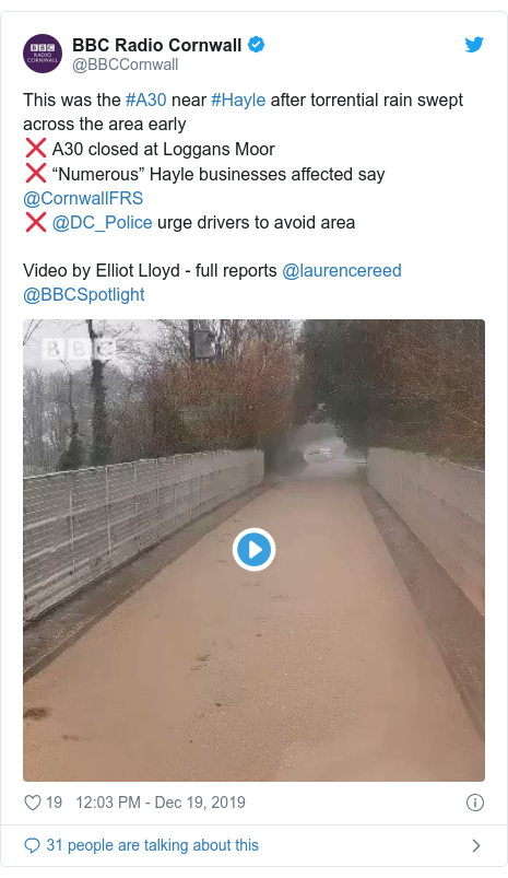 Flooding shuts roads and blocks rail lines in south of England - BBC News