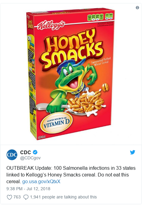 US salmonella outbreak: 'Do not eat Honey Smacks,' shoppers told - BBC News