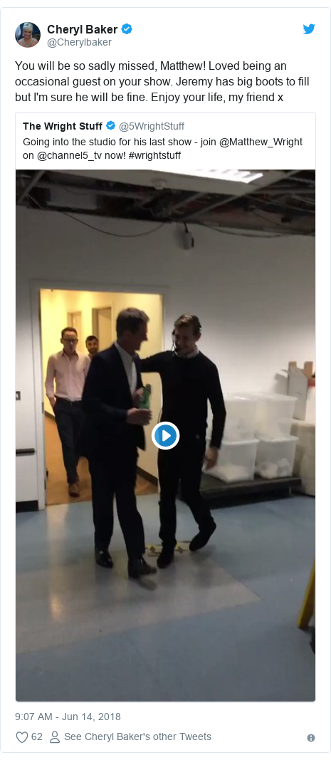 Matthew Wright says emotional goodbye to The Wright Stuff - BBC News