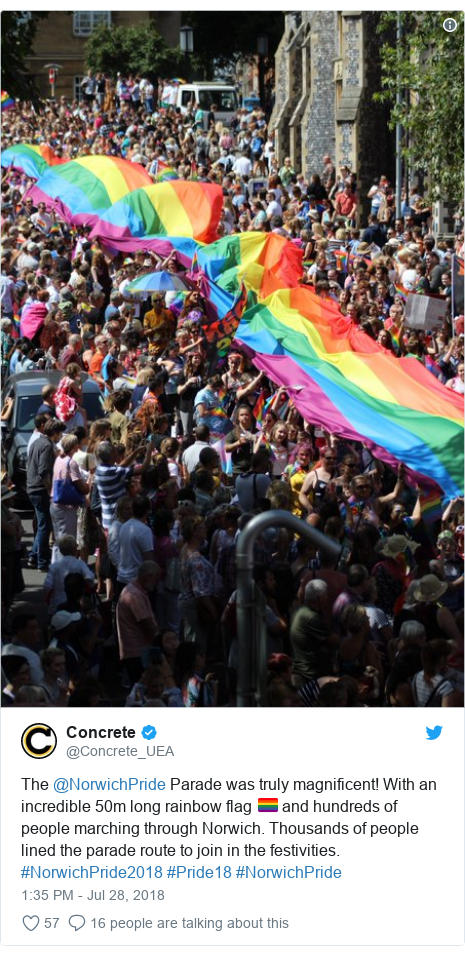 Norwich Pride parade creates 'rainbow river' - BBC News